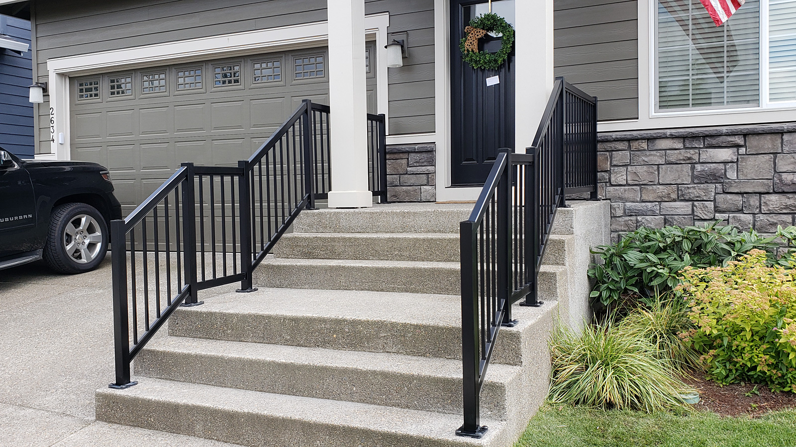 TR375 Black Picket Railing - Precision Rail | Portland, OR