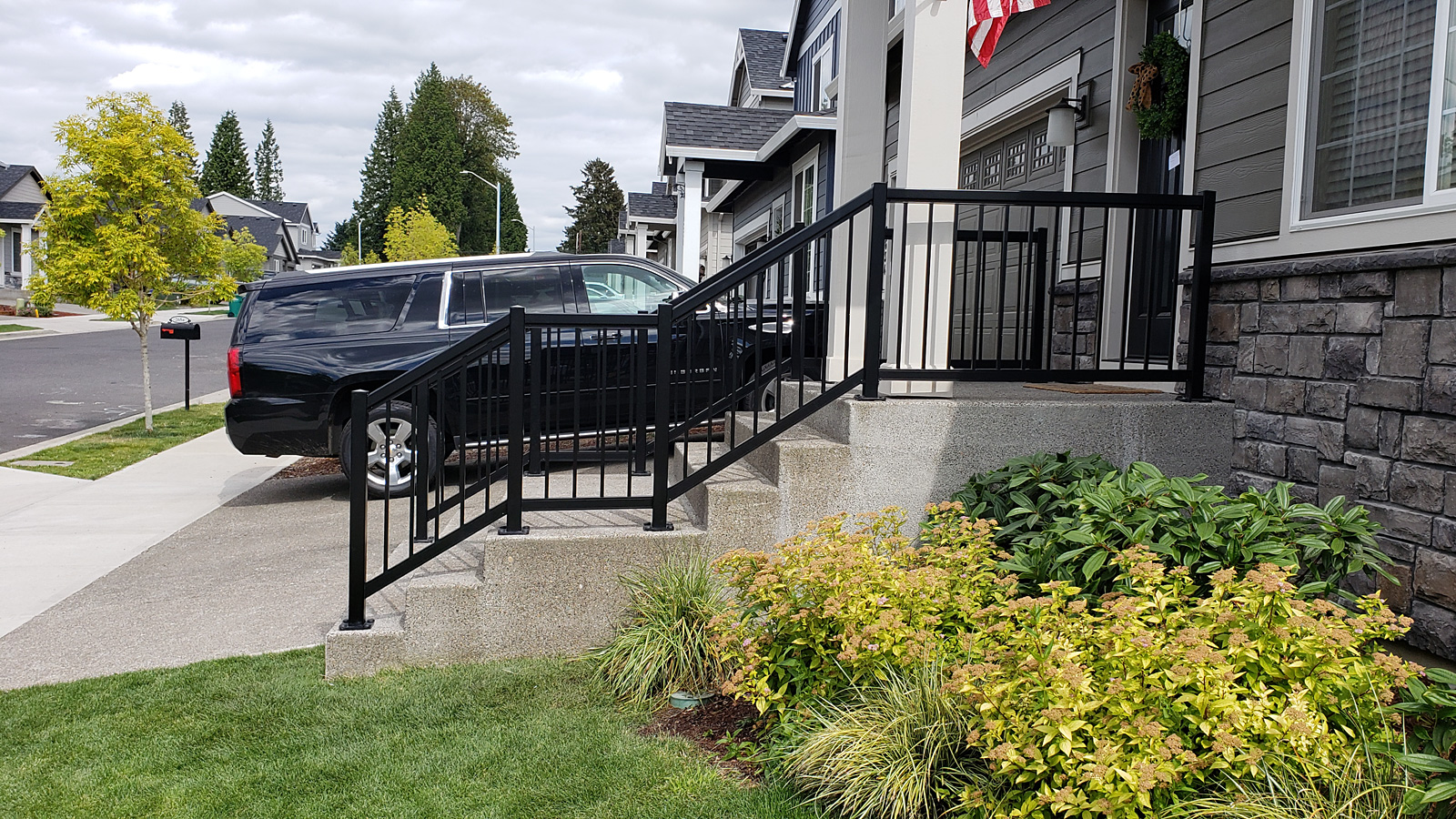 TR375 Black Picket Railing - Precision Rail | Portland, OR